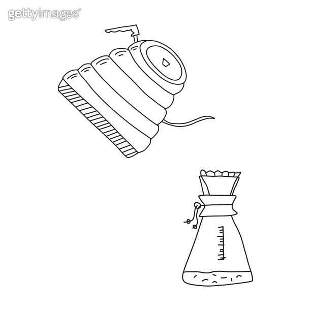 Hand drawn doodle sketch vector illustration of traditional gooseneck ...