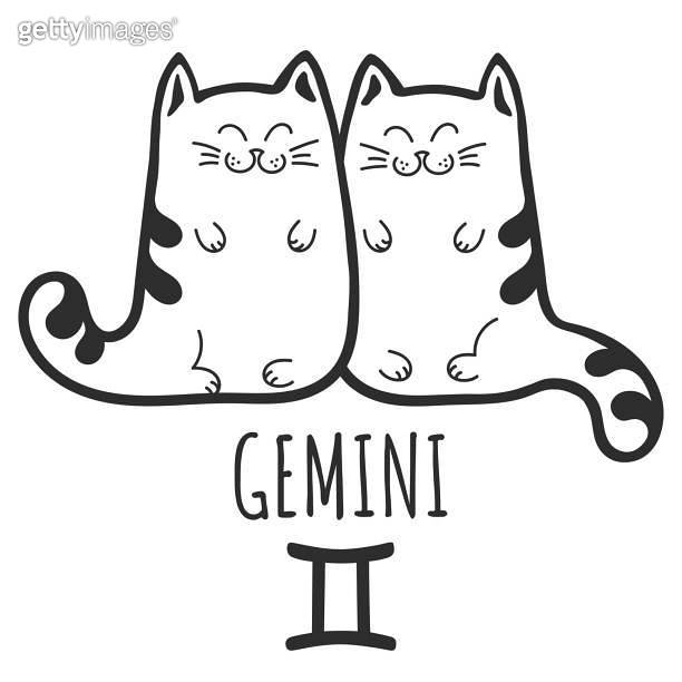 Gemini sign of the zodiac, Cat zodiac, Astrological Sign. Cat horoscope ...