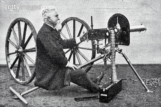 Mr. Maxim firing his gun made for the sultan of Turkey 이미지 (1342272391 ...