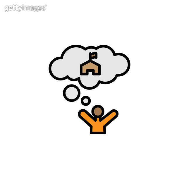 dream help migration outline icon. element of migration illustration ...