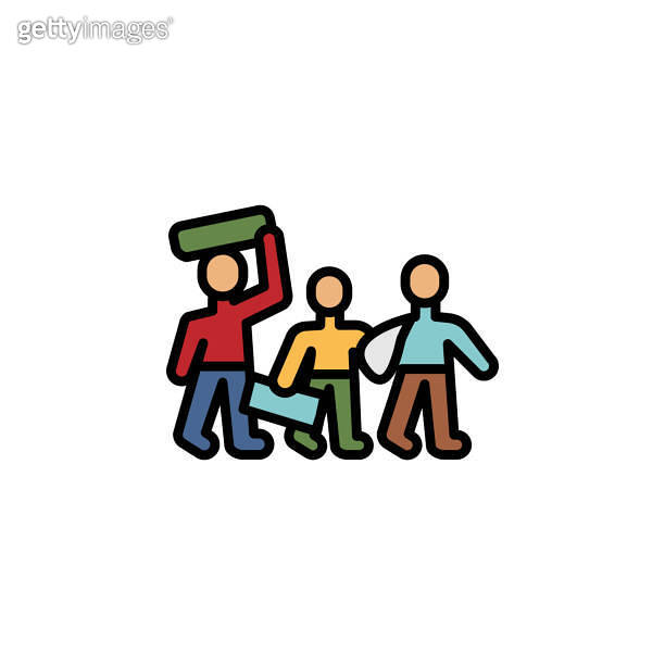 refugee migration outline icon. element of migration illustration icon ...