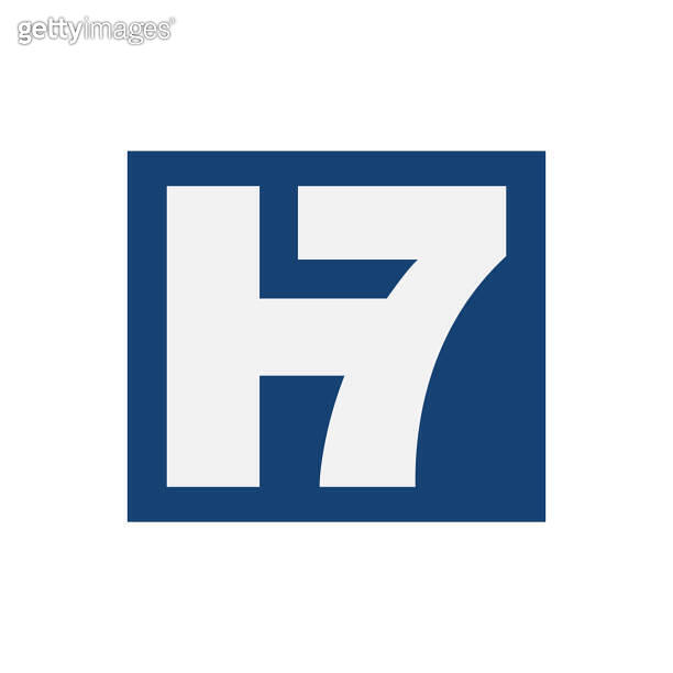 Abstract H7 seven Logo Vector Graphic Design with star symbol sign ...