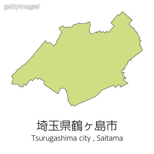 Map of Tsurugashima City, Saitama Prefecture, Japan.Translation ...