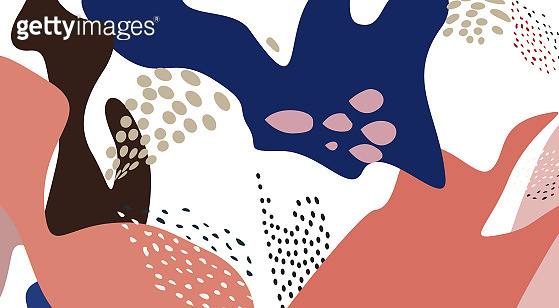 Floral dotted pattern with droplets. Fall nature ornamental drawn ...