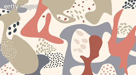 Floral dotted pattern with droplets. Fall nature ornamental drawn ...