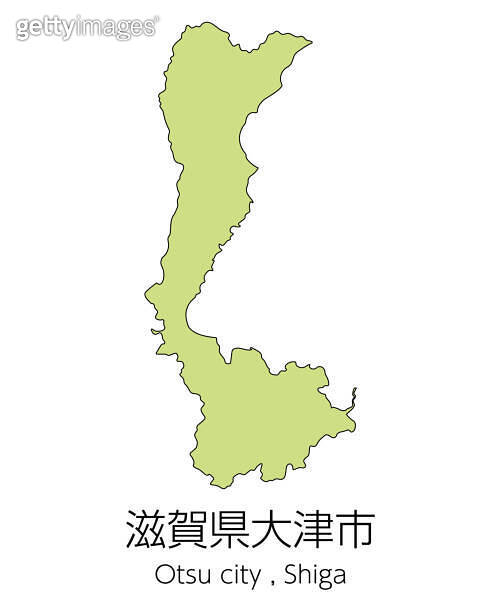 Map of Otsu City, Shiga Prefecture, Japan.Translation: "Otsu City ...