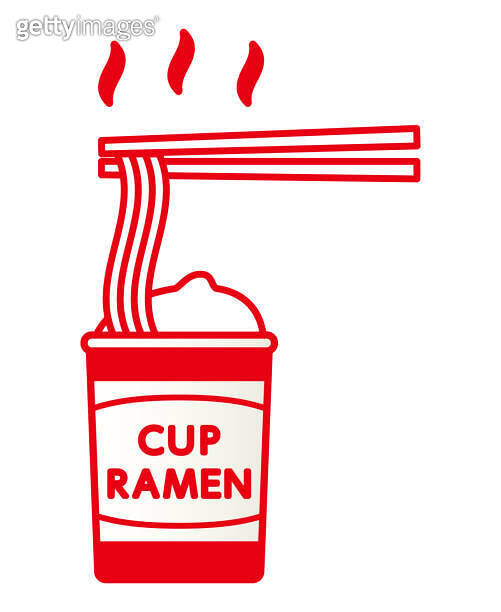 A CUP RAMEN isolated vector illustration. 이미지 (1302392111) - 게티이미지뱅크