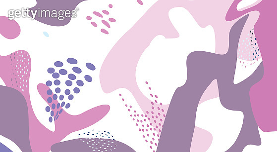 Floral dotted pattern with droplets. Fall nature ornamental drawn ...