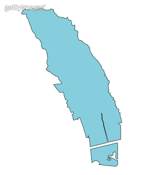 Map of Ashiya City, Hyogo Prefecture, Japan. 이미지 (1332489822) - 게티이미지뱅크