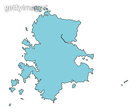 Map of Iki City, Nagasaki Prefecture, Japan. 이미지 (1331091540) - 게티이미지뱅크