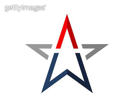 Abstract arrow with star shape logo 이미지 (1323599316) - 게티이미지뱅크