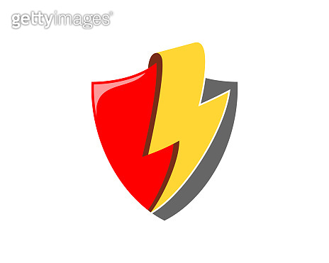 Electrical symbol inside the shield protection (1304843181) 일러스트, 무료 ...