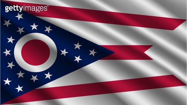 State of Ohio - Flag Of Ohio State - Ohio State Flag High Detail ...