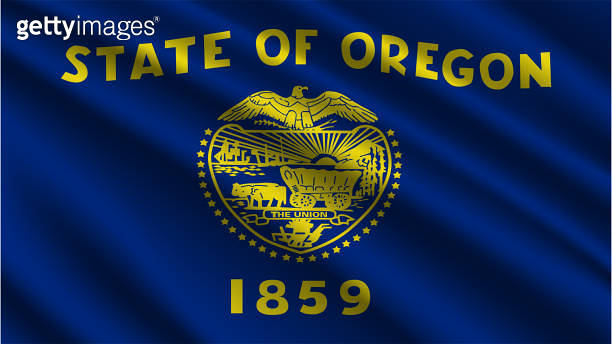 State of Oregon - Flag Of Oregon State - Oregon State Flag High Detail ...