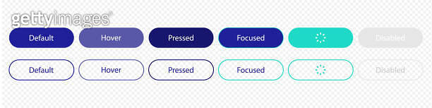 Set of vector buttons. User interface buttons for application or site ...