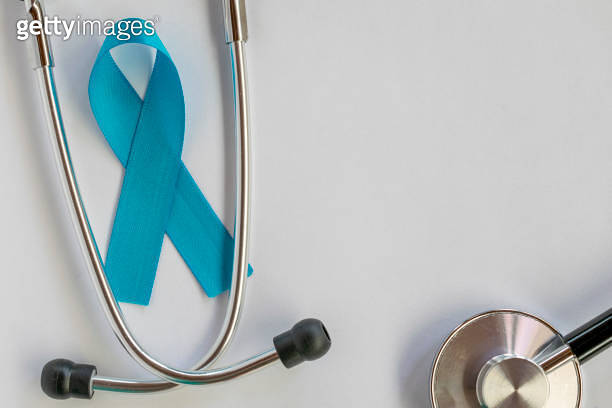 blue ribbon with bow and stethoscope. Prostate Cancer Prevention ...