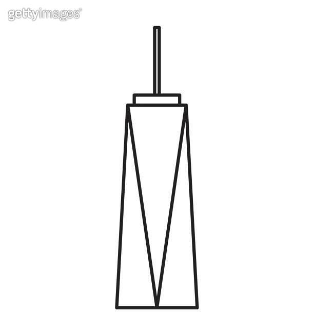 High rise skyscraper building simplicity outline style. 이미지 (1312975159 ...
