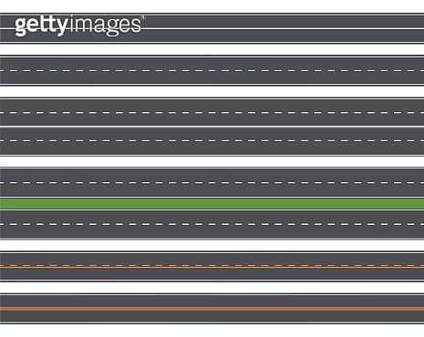 Seamless highways. Straight road, highway roads for city map. Line ...