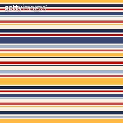 Horizontal stripes seamless pattern. Simple vector colorful lines ...