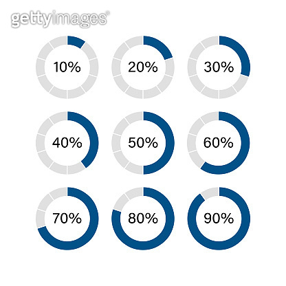 Set pie chart for infographic. Vector flat template. Circle graphs from ...
