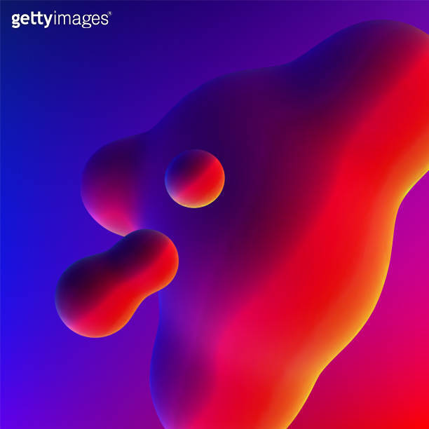 Fluid design liquid blobs with vibrant intense colors abstract ...