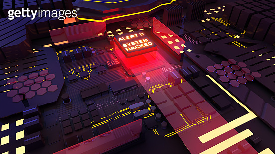 Computer processing work Notify a security alarm.computer system notification,Warning System ...