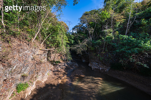 Landscape view of Wang Sila Lang canyon at pua District nan. 이미지 ...