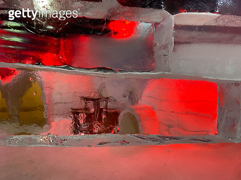 Wall made of ice blocks 이미지 (1358475053) - 게티이미지뱅크