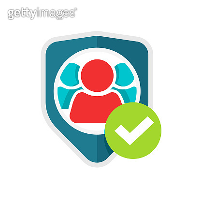 People unity safety protection icon vector or family care safeguard ...