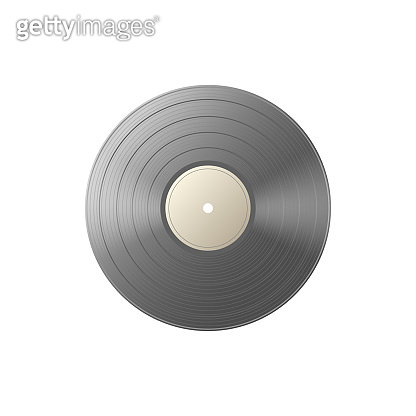 Silver vinyl disc, old musical LP - music award for record or ...