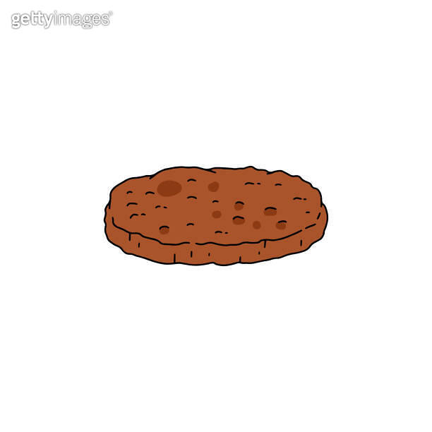 Burger patty minced meat, flattened and round ground beef for hamburger ...