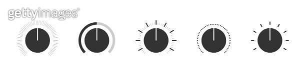 Volume control Icons. Sound control signs set. Audio controller concept ...