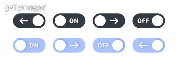 Toggle icons. Switches with different signs. Toggle Element for Mobile ...