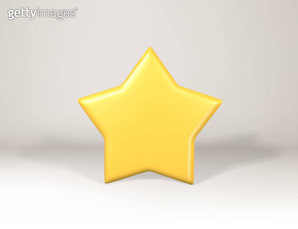 3d golden star. Holiday design element. Realistic 3d yellow star ...
