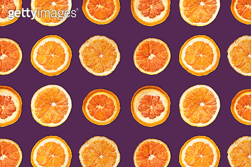 Dry orange slices background. Orange fruit cut texture. Cross section ...