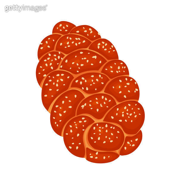 Challah with sesame seeds is the national Jewish food. White bread ...