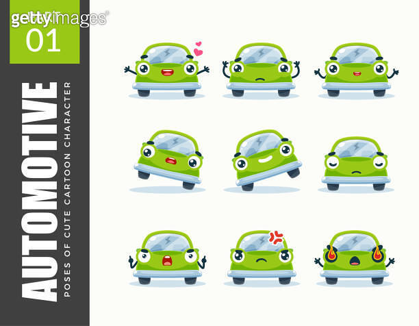 emoticon set of the Car. First set. Vector Illustration (1327083620 ...