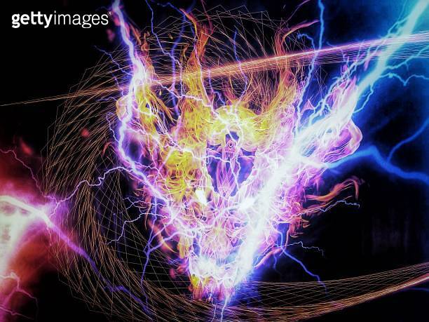 Illustration of an electrically charged dragon (1353386631) 일러스트, 무료 ...
