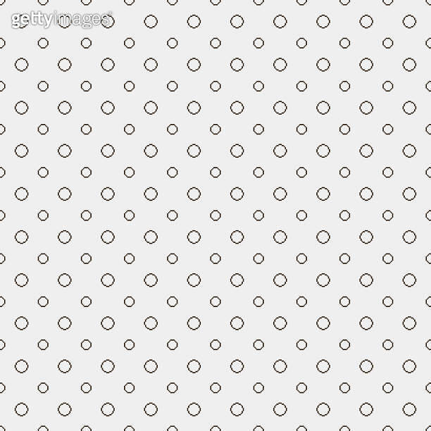vector pixel art black and white seamless pattern of minimalistic polka ...
