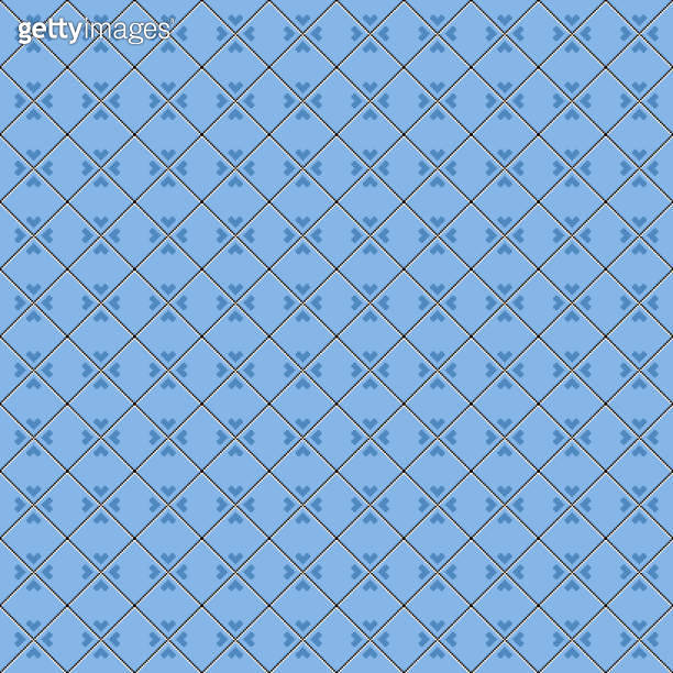 vector pixel art seamless pattern of minimalistic blue rhomboid tile ...
