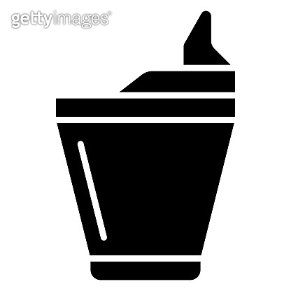 A thermal vessel for a hot drink with overflow protection and a flap ...