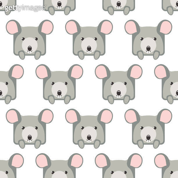 Seamless vector pattern of mice 이미지 (1336446329) - 게티이미지뱅크