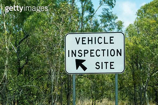 Vehicle Inspection Sign 이미지 (1355162383) - 게티이미지뱅크