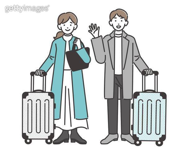 Vector illustration material for couples to go out / icon / couple ...