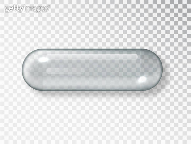 Transparent Capsule Pill. Empty Medicine capsule shape container ...