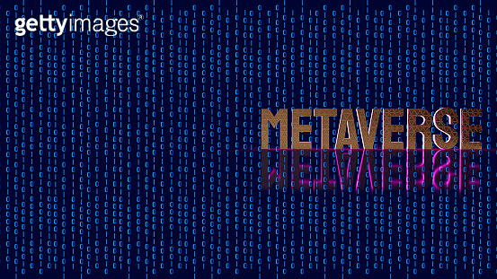 metaverse text in digital background for technology concept 3d ...