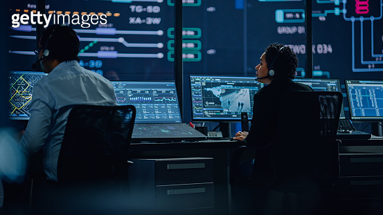 Professional IT Technical Support Specialists and Software Programmer Working on Computers in ...