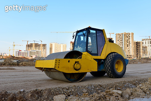 Vibration single-cylinder road roller leveling ground for construct of ...