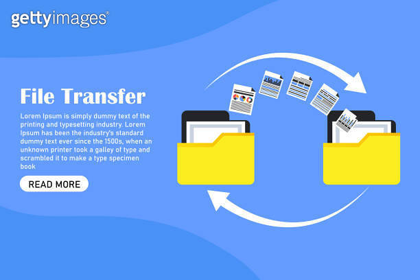 Transferring files from folder to another folder (1323868917) 일러스트, 무료 ...