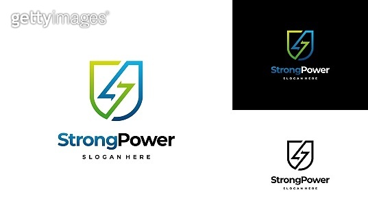Safe Energy icon template, Strong Power icon designs vector ...